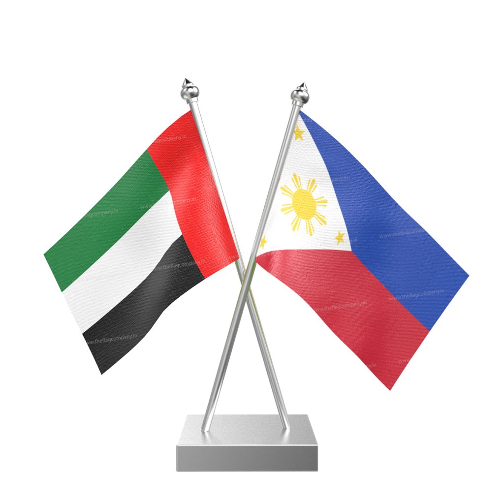 Philippines Table Flag With Stainless Steel Square Base And Pole ...