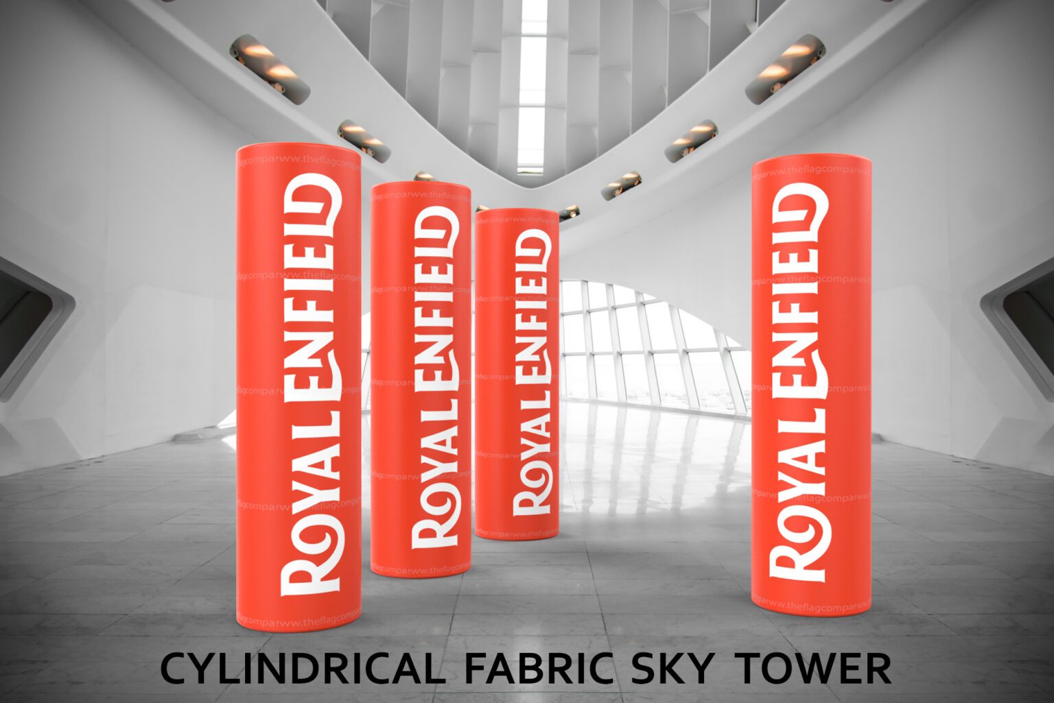 Cylindrical Fabric Sky Tower - Seher Flags