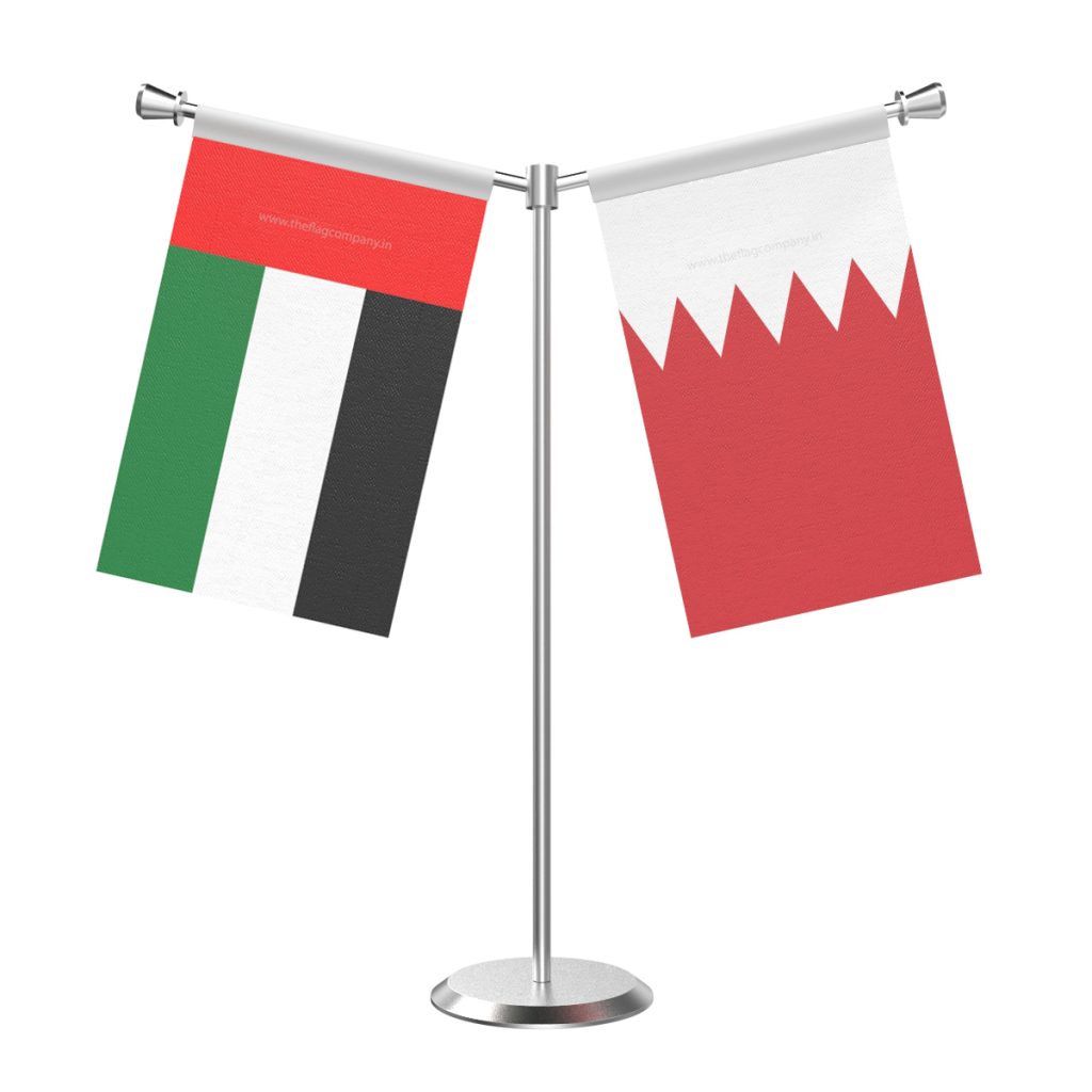 Bahrain Y Shaped Table Desk Miniature Flag with Stainless Steel Base ...