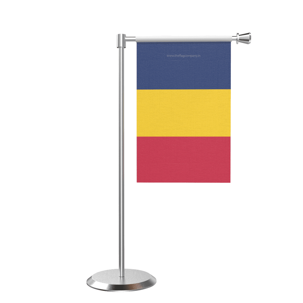 Chad L Shape Single Table Flag With Stainless Steel Base And Pole ...