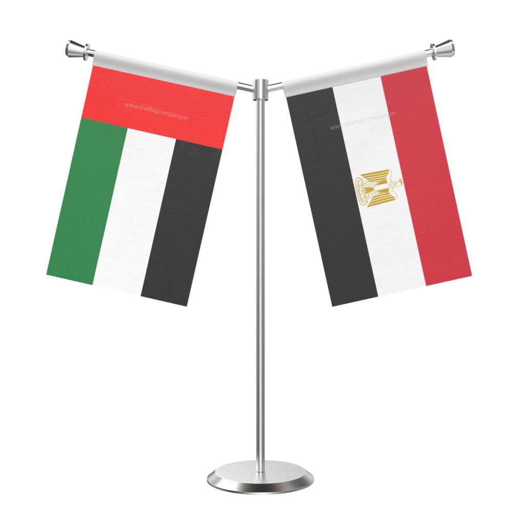 Egypt Y Shaped Table Desk Miniature Flag with Stainless Steel Base and ...