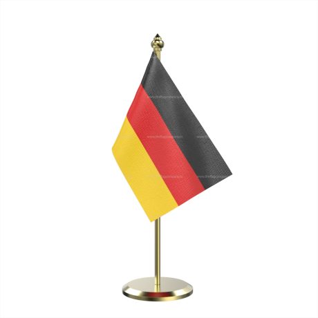 Germany Table Flag With Brass Base And Brass Pole - Seher Flags