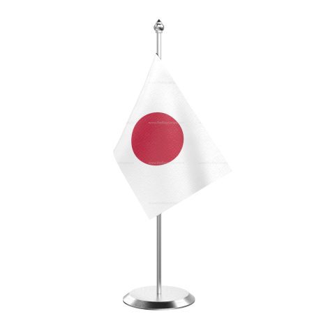 Japan Single Table Flag with Stainless Steel Base and Pole with 15 ...